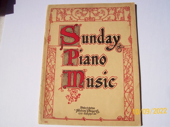 Sunday Piano Music A Collection for Church or Home 1917 - Etsy