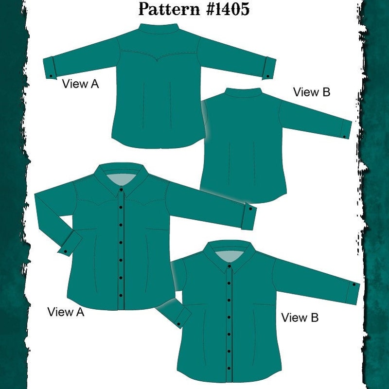 Girl Western Shirt Pattern - Etsy