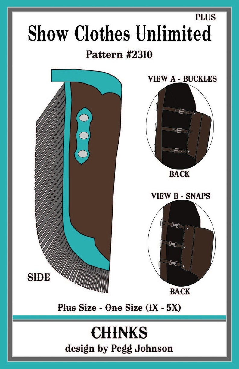 2310 PDF - Plus - Chinks Pattern Western Riding Chinks by ...
