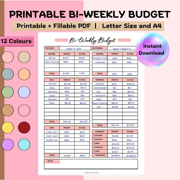 2024 Bi Weekly Calendar - Etsy