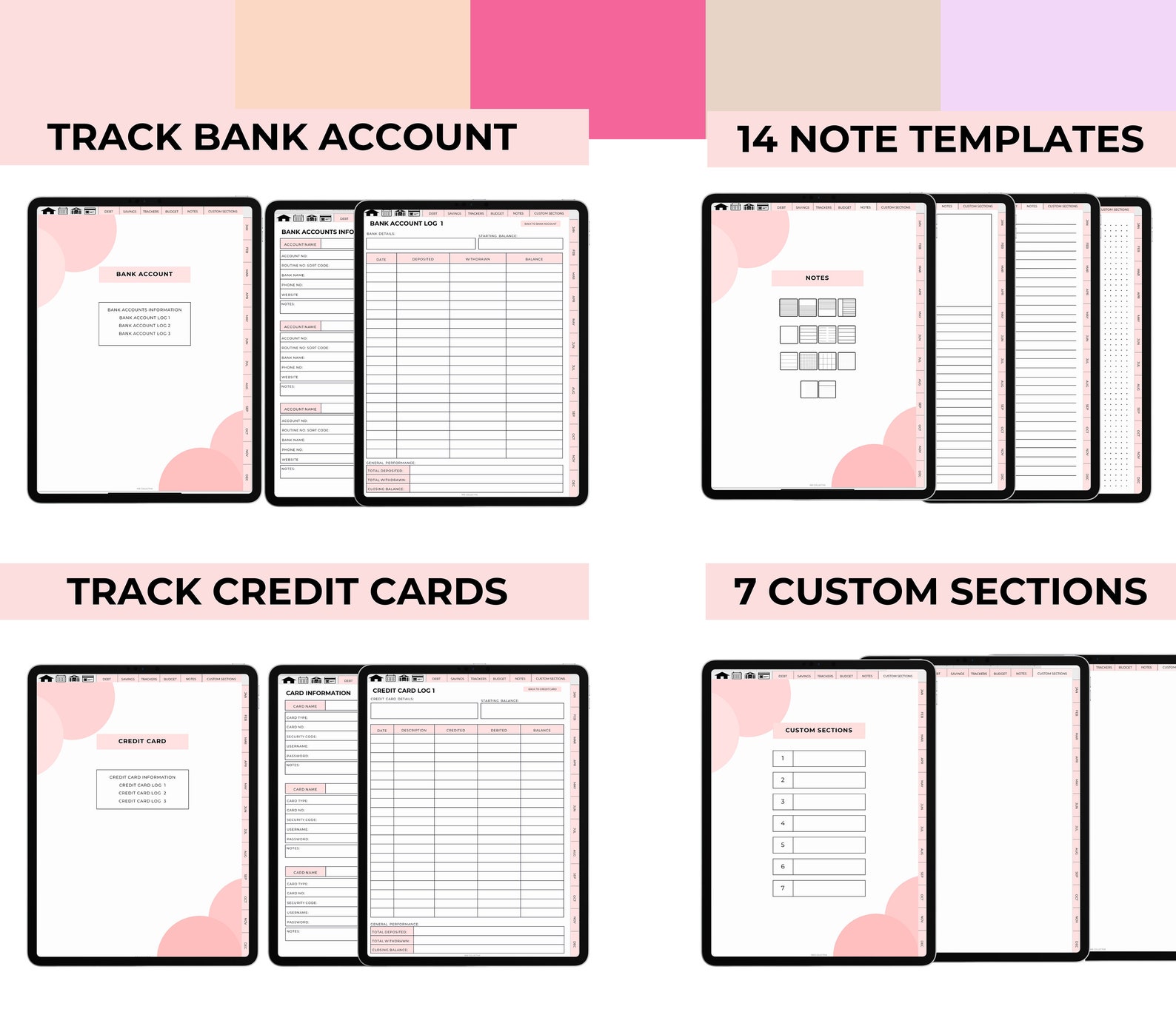 Digital Budget Planner, Paycheck Budget, Portrait Finance Planner ...