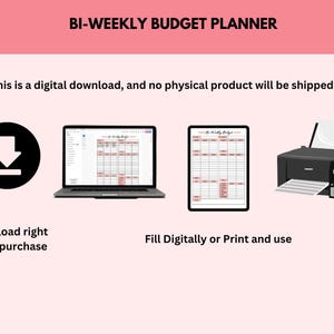 Bi-weekly Paycheck Budget Printable, Bi Weekly Budget Planner 2025/2026 ...