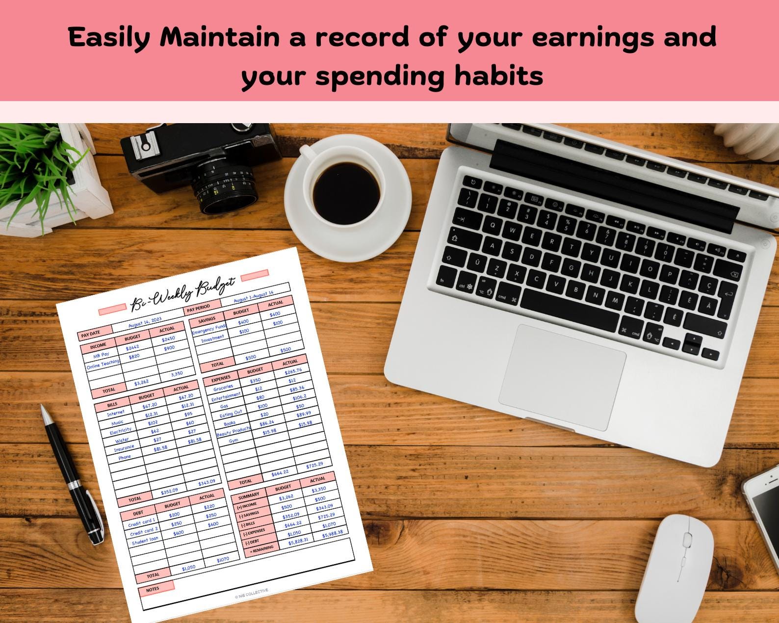 Bi-weekly Paycheck Budget Printable, Bi Weekly Budget Planner 2025/2026 ...