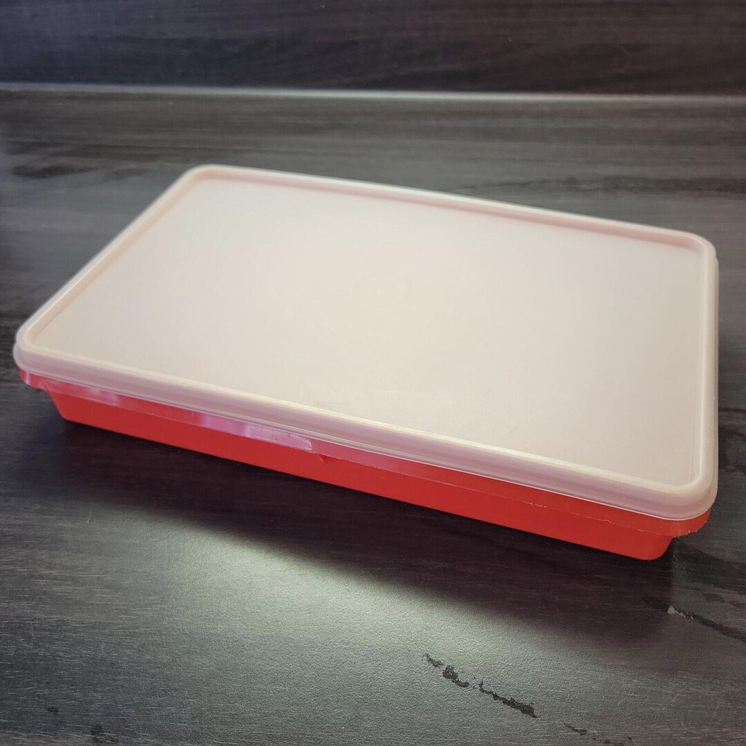 Tupperware 794-7 Bacon Deli Meat Keeper Container Paprika Sheer Lid ...