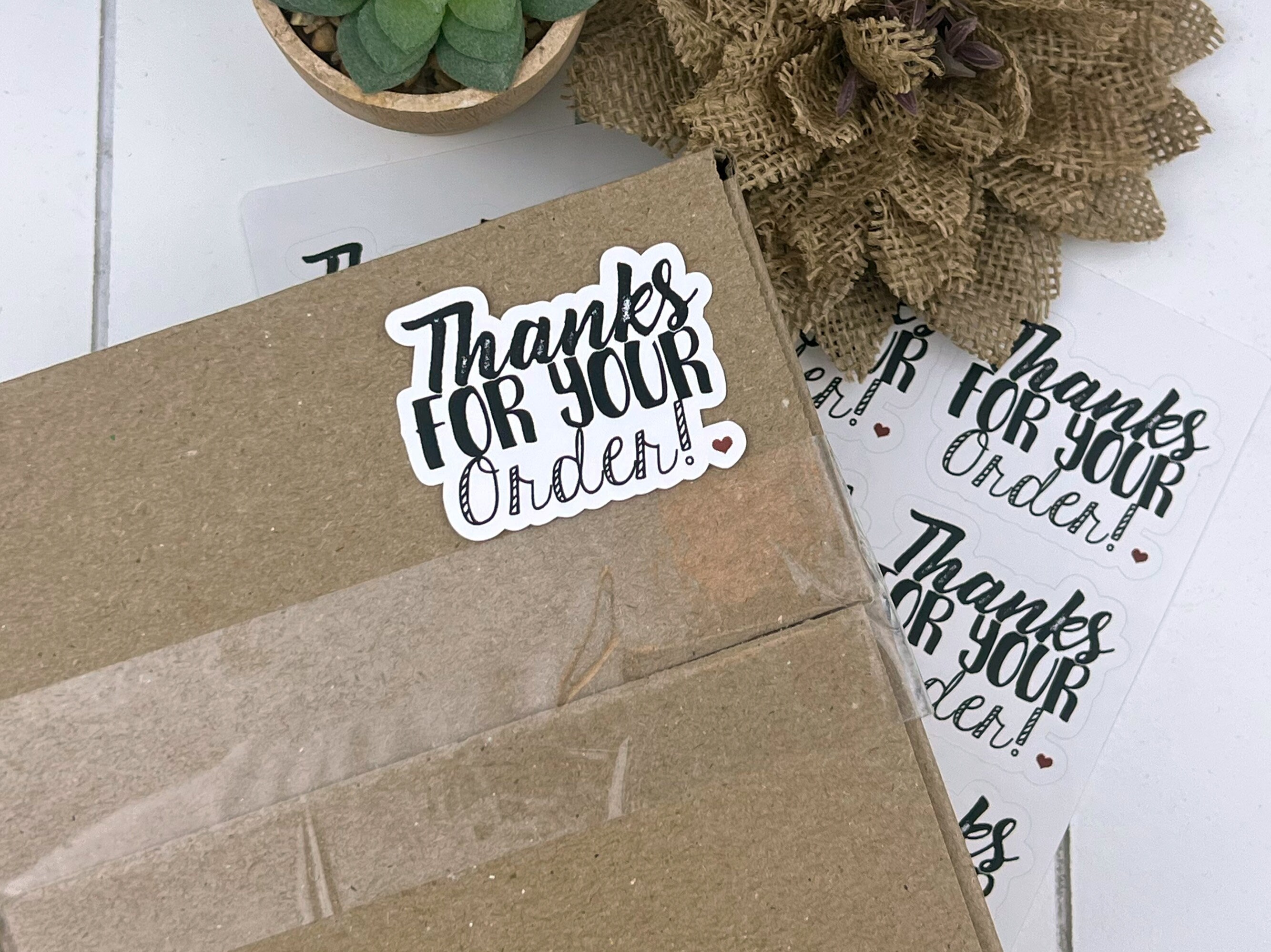 Shipping Stickers for Your Packaging : Thank You for Your Order Sticker ...