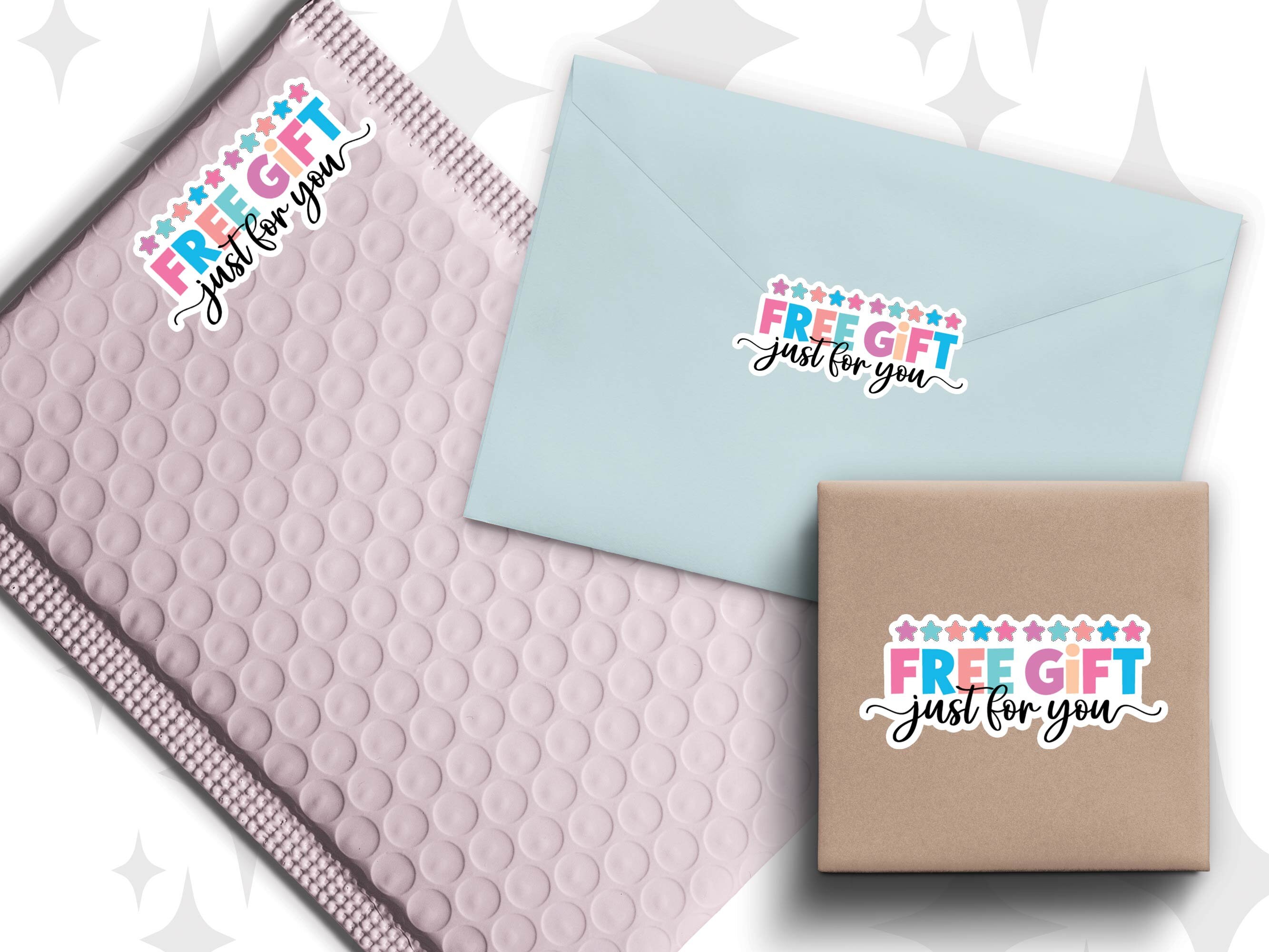 Shipping Stickers for Your Packaging : Free Gift Just for You Sticker ...