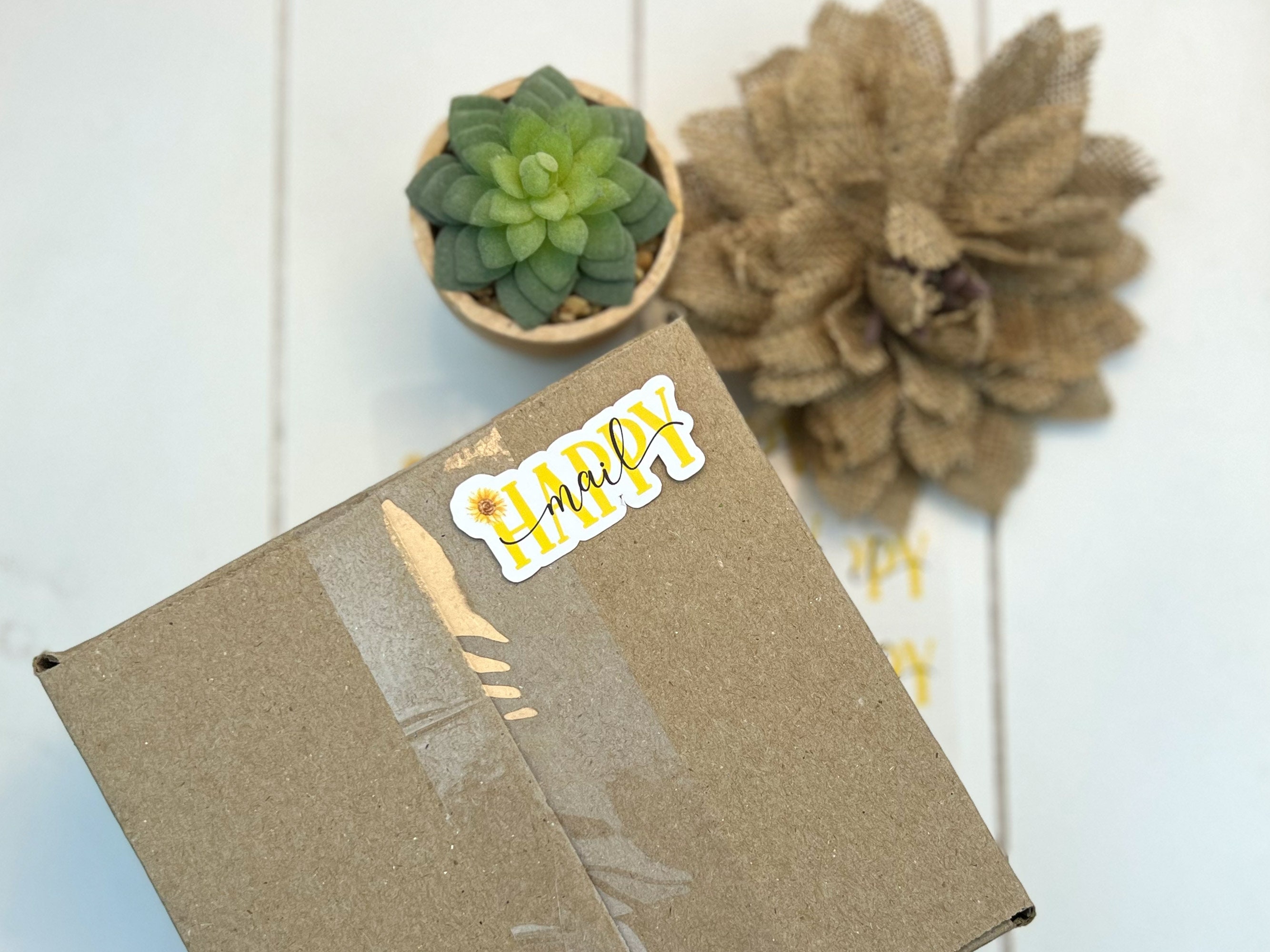 Shipping Stickers for Your Packaging : Happy Mail Sticker - Etsy