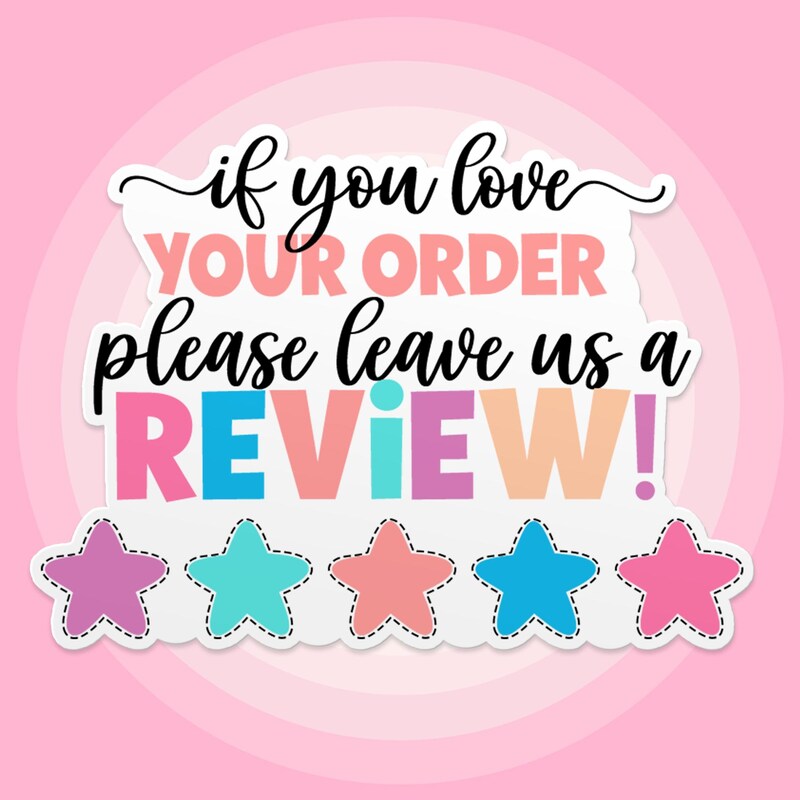 Etsy Review Card - Etsy