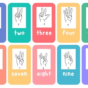 Digital Download, #1-10 Sign Language - Etsy