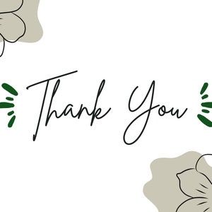 Printable Thank You Cards - Digital Download - Etsy