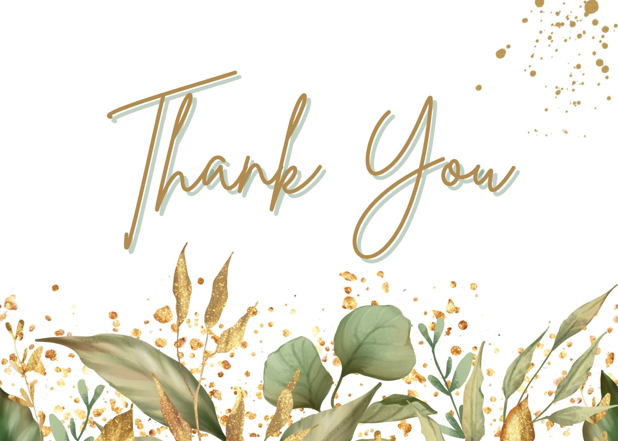Printable Thank You Cards - Digital Download - Etsy