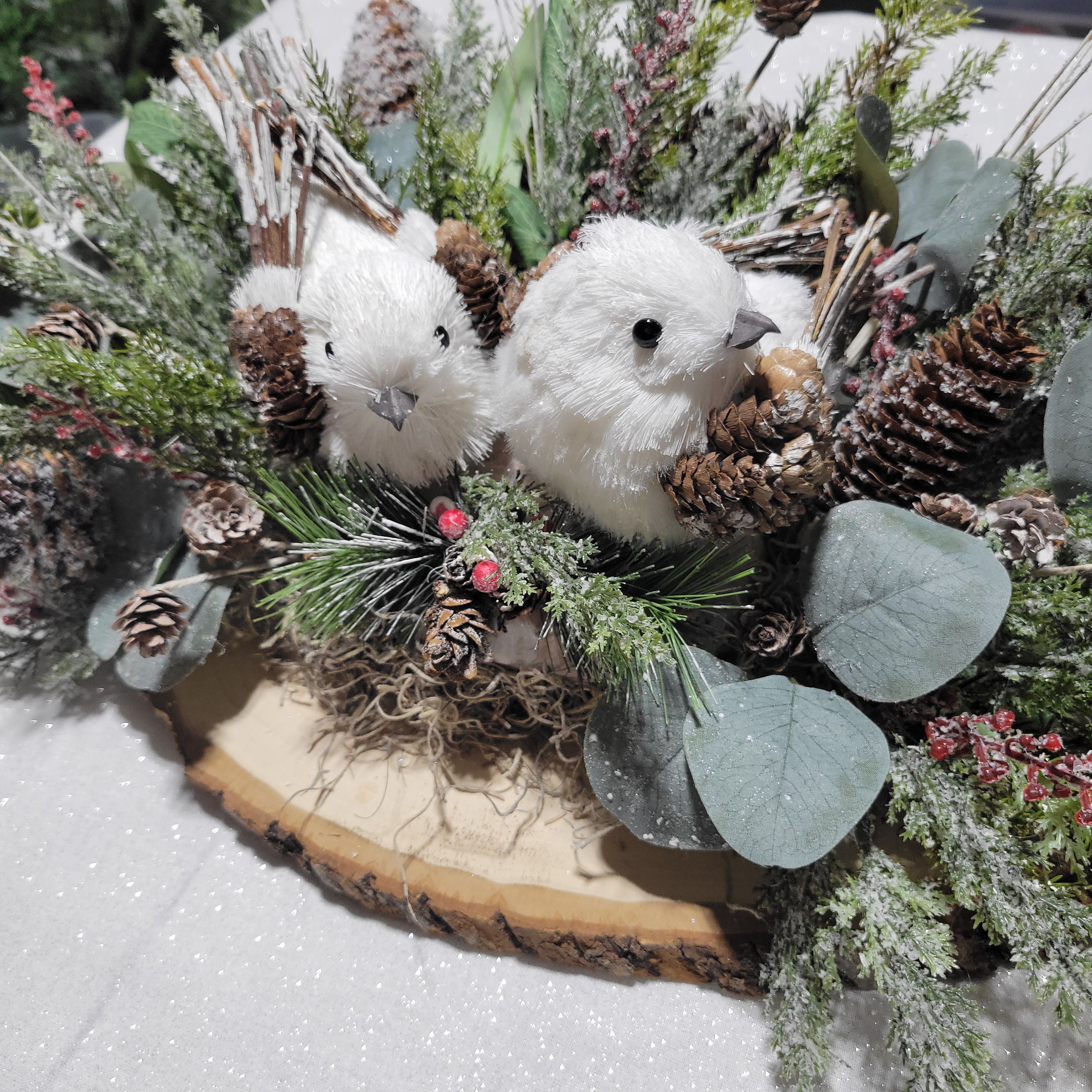 Winter Centerpiece.woodland Centerpiece, Rustic Centerpiece, Christmas ...