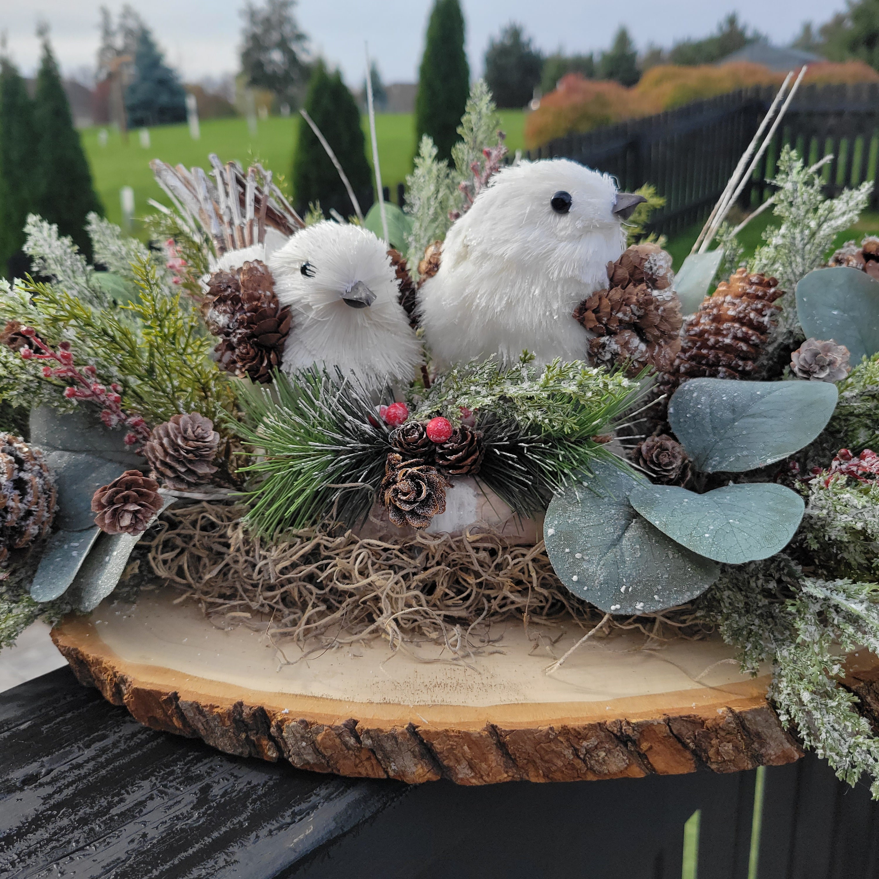 Winter Centerpiece.woodland Centerpiece, Rustic Centerpiece, Christmas ...