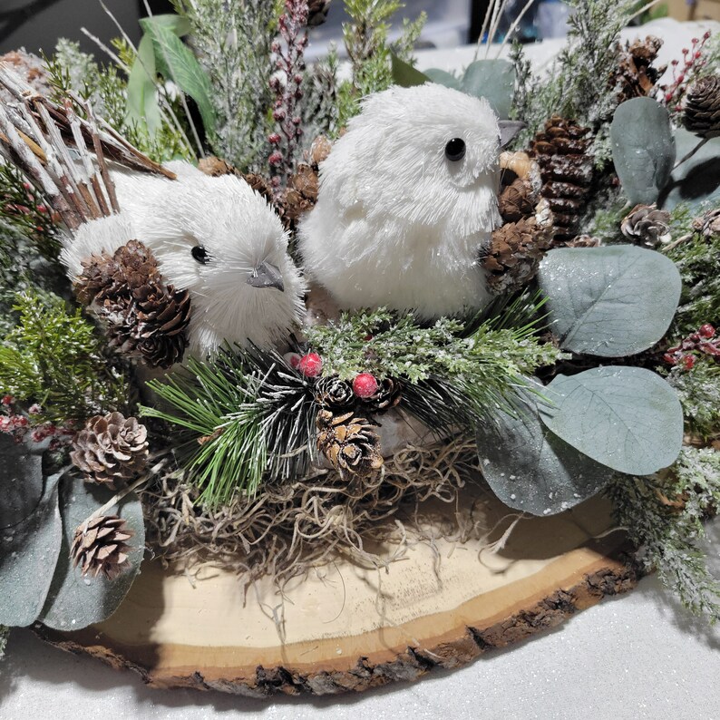 Winter Centerpiece.woodland Centerpiece, Rustic Centerpiece, Christmas ...