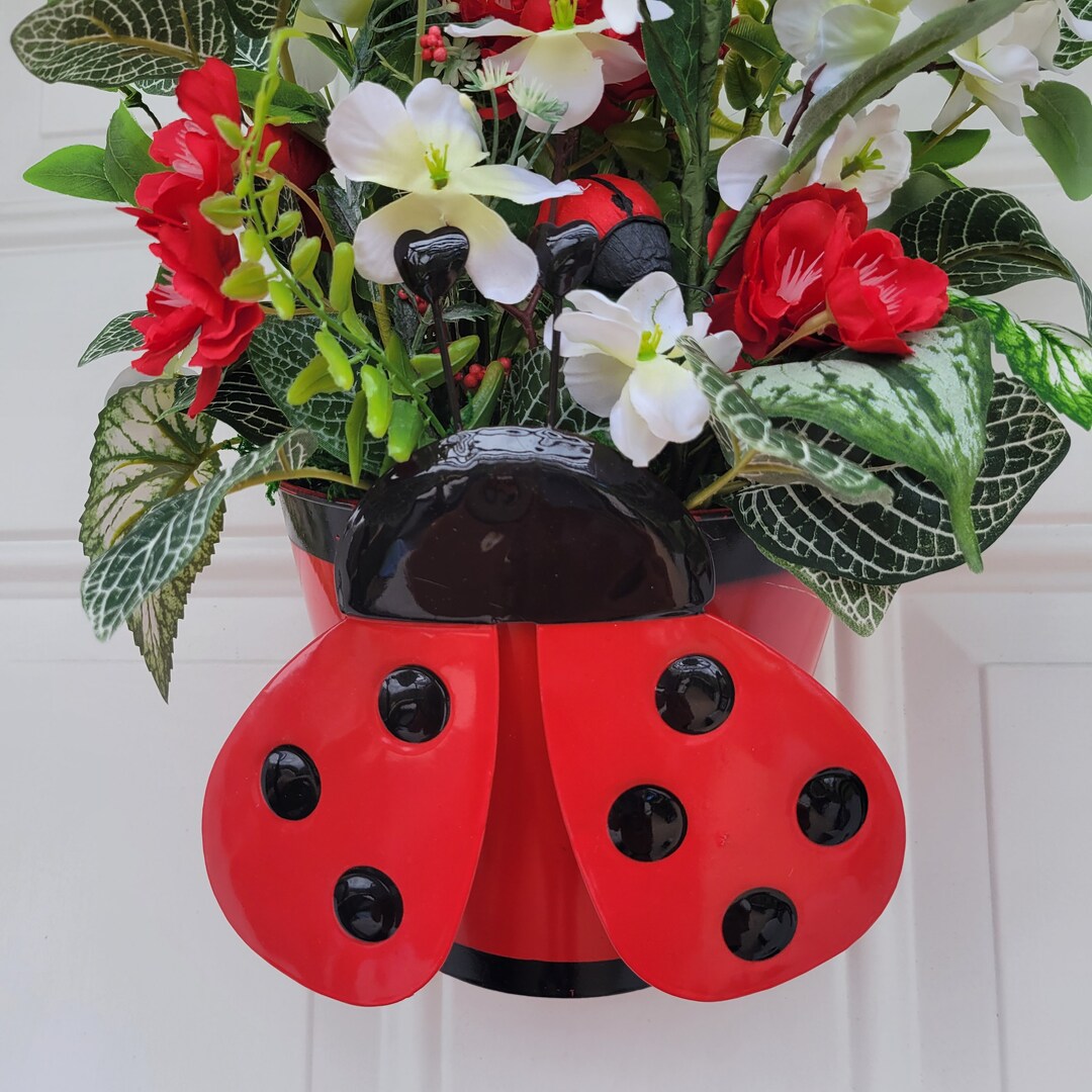 Ladybug Summer Floral, Sweet Summertime Kitchen Centerpiece, Entry Way ...