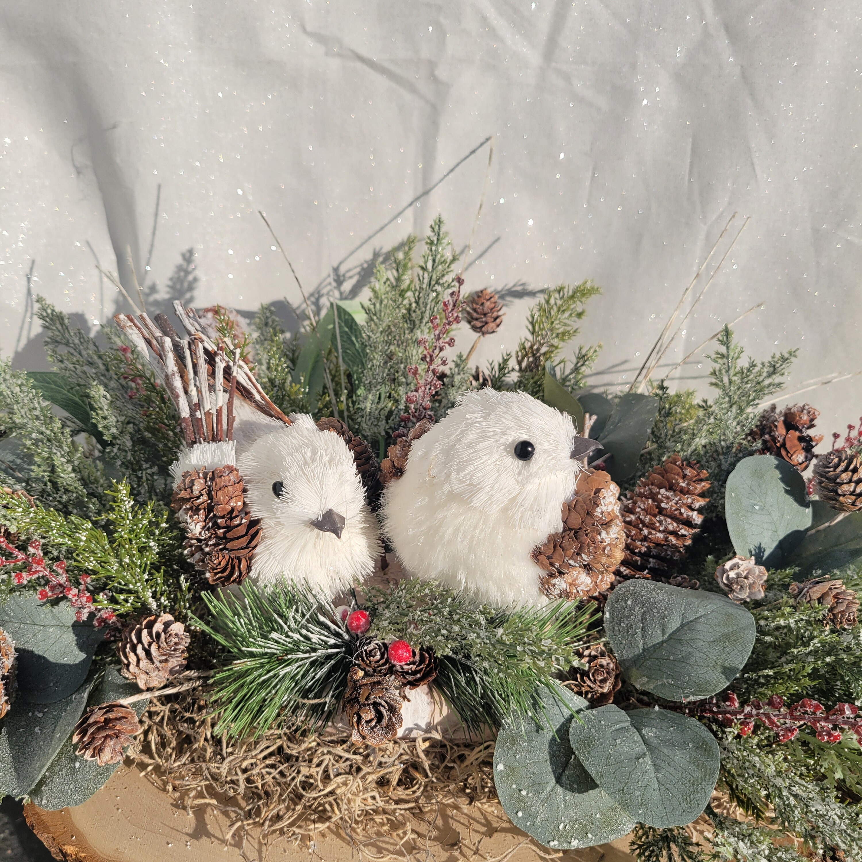 Winter Centerpiece.woodland Centerpiece, Rustic Centerpiece, Christmas ...