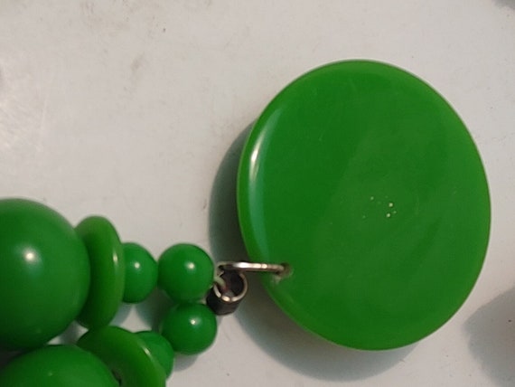 Chunky Mod Mid Century Heavy Beaded Necklace - Gem