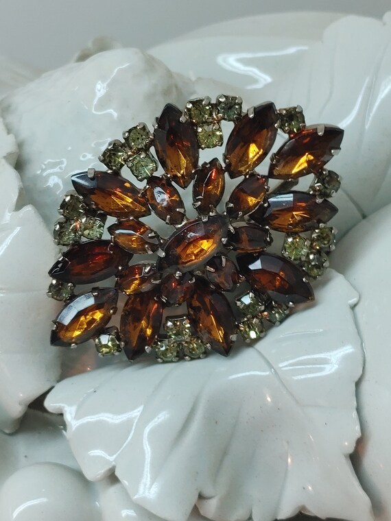 vintage amber color art - Gem