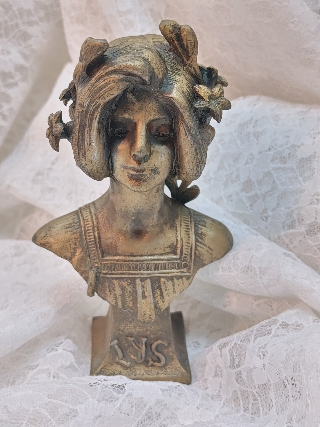 Bronze Victorian Lady Dresser Vanity Bust - Etsy