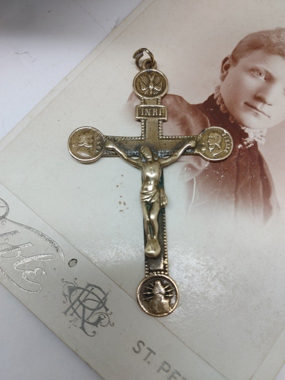 vintage catholic cross - Gem