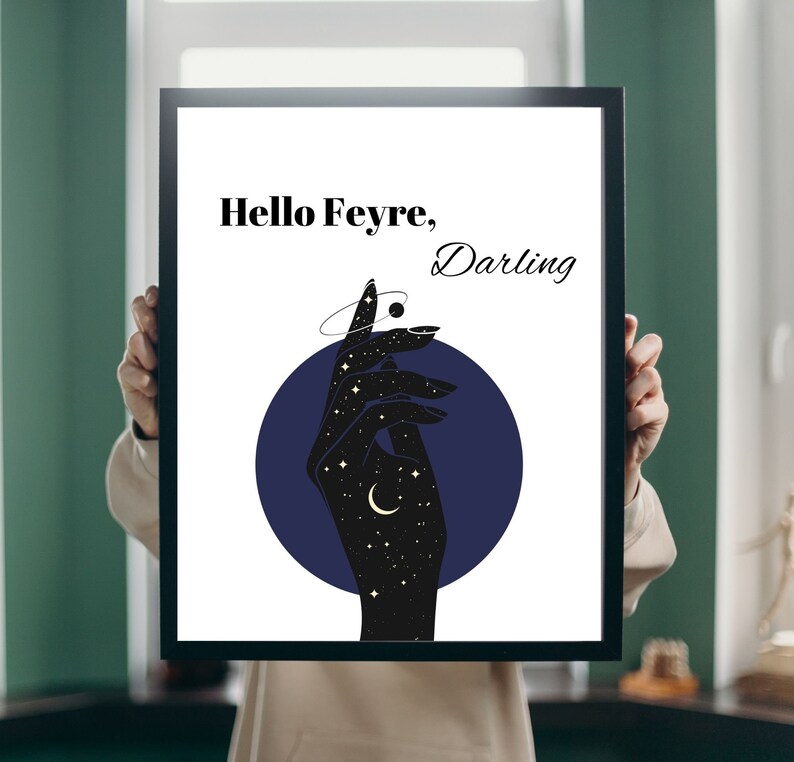 Hello Feyre Darling Print | ACOTAR Printable Art, Digital Download ...