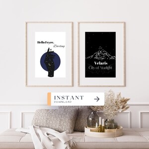 City of Stalight, Velaris Print | ACOTAR Printable Art, Digital ...