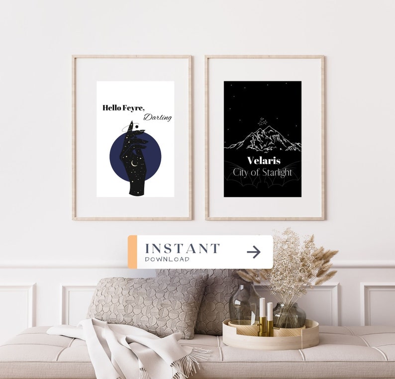 City of Stalight, Velaris Print | ACOTAR Printable Art, Digital ...