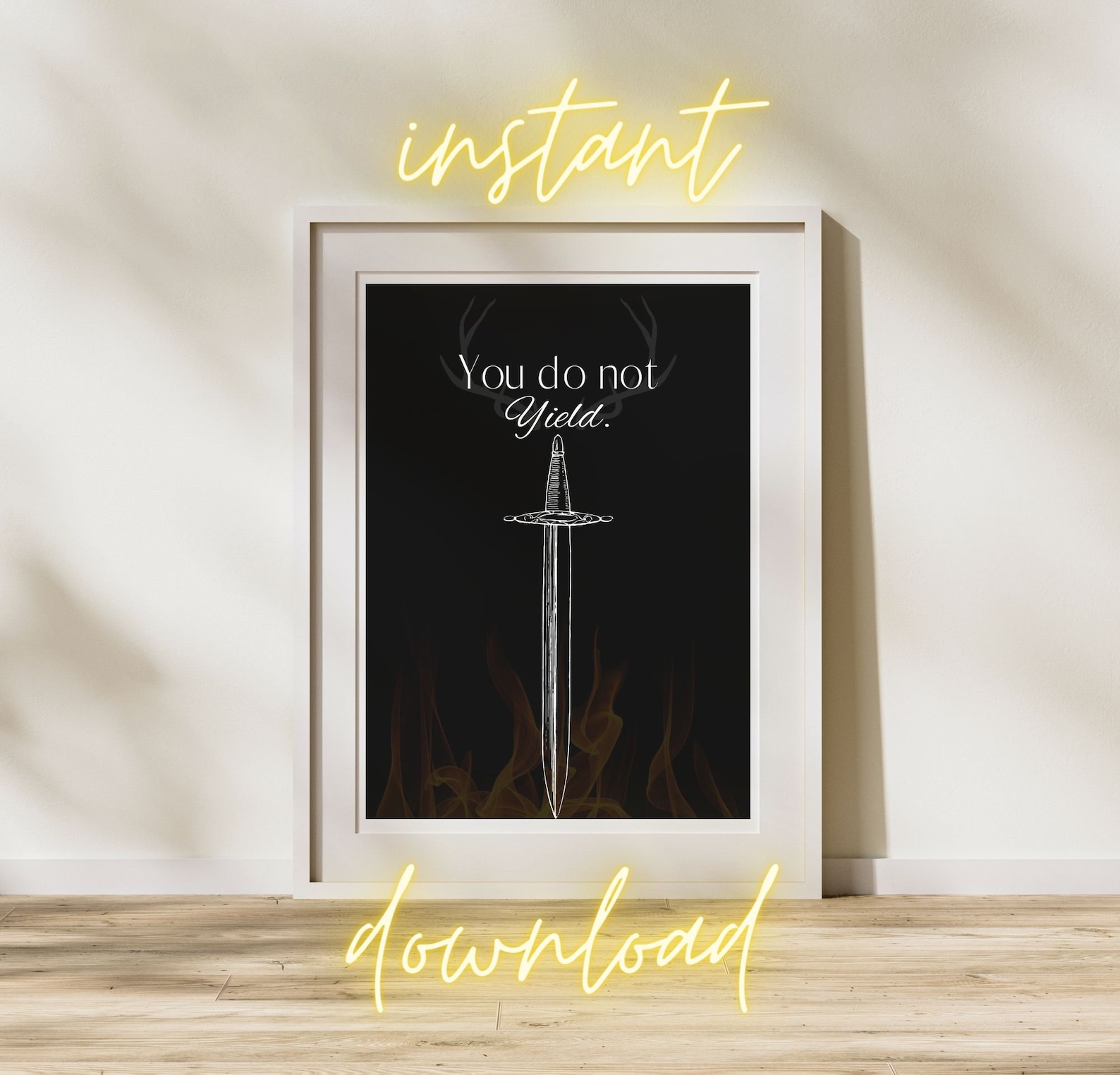 You Do Not Yield Throne of Glass Print | Printable Art, Digital ...