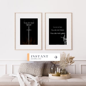 You Do Not Yield Throne of Glass Print | Printable Art, Digital ...