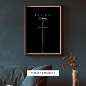 You Do Not Yield Throne of Glass Print | Printable Art, Digital ...