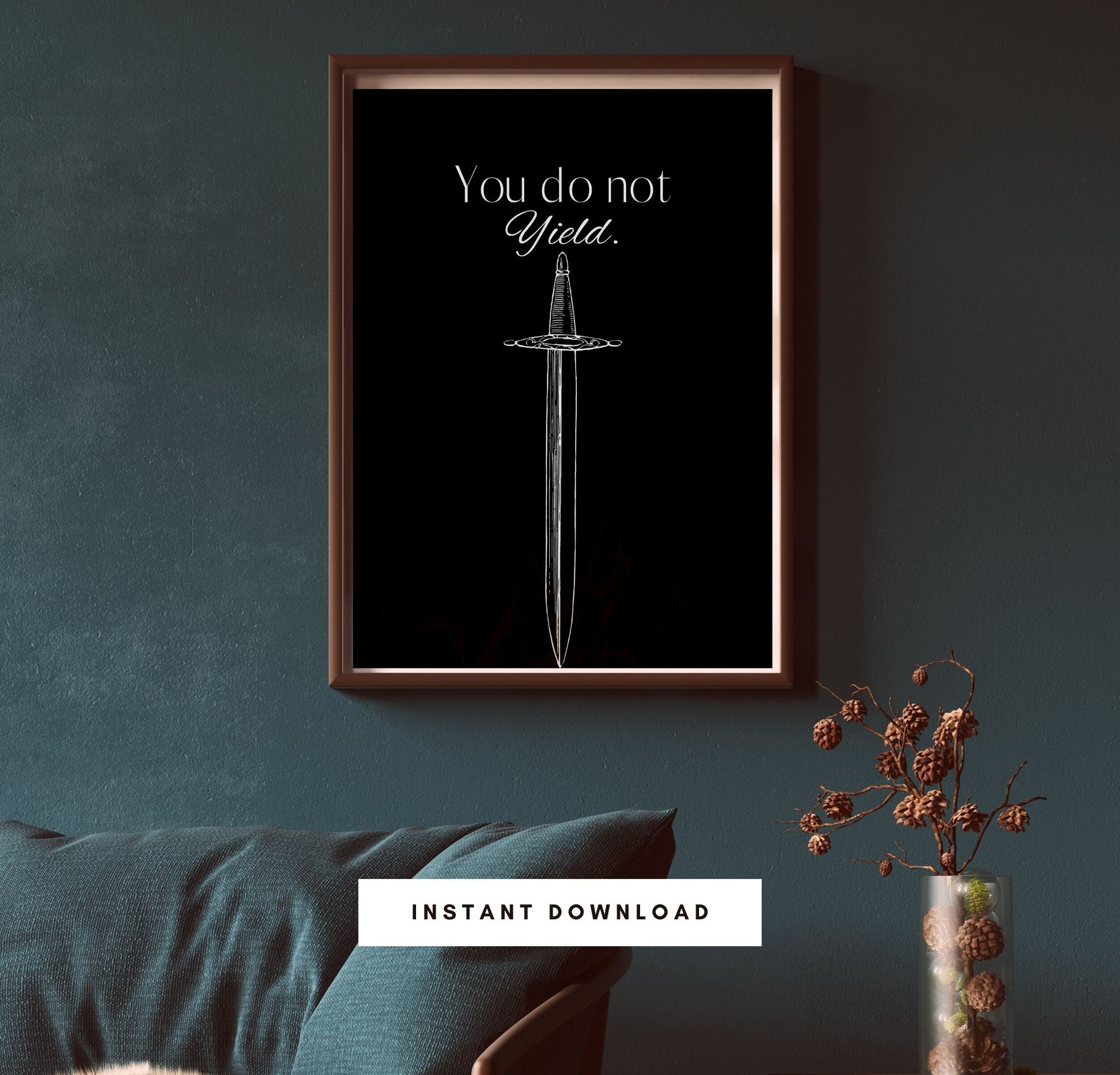 You Do Not Yield Throne of Glass Print | Printable Art, Digital ...