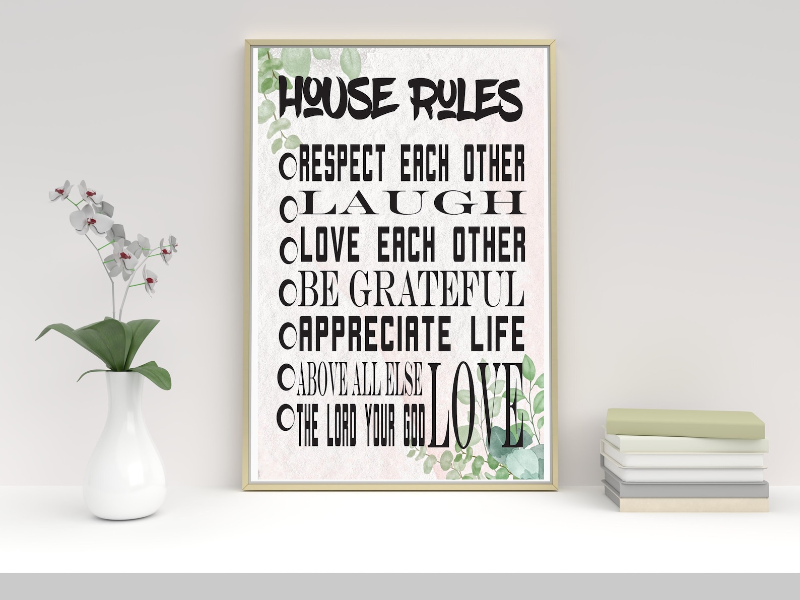 Family House Rules Poster, Family House Signs, Printable Arts for ...