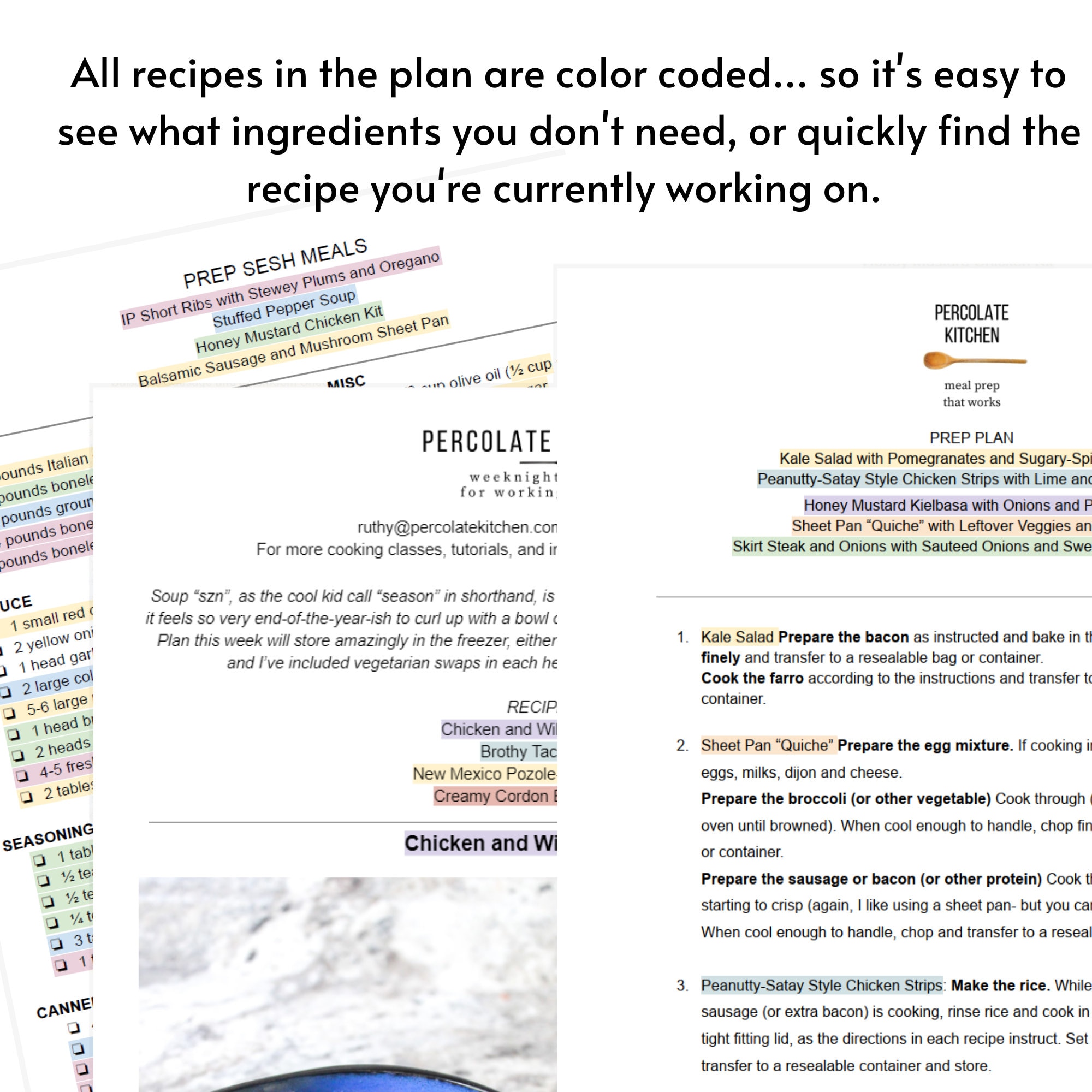 FIVE Recipe Make Ahead Meal Plan | Meal Prep | Freezer Meals | Easy ...