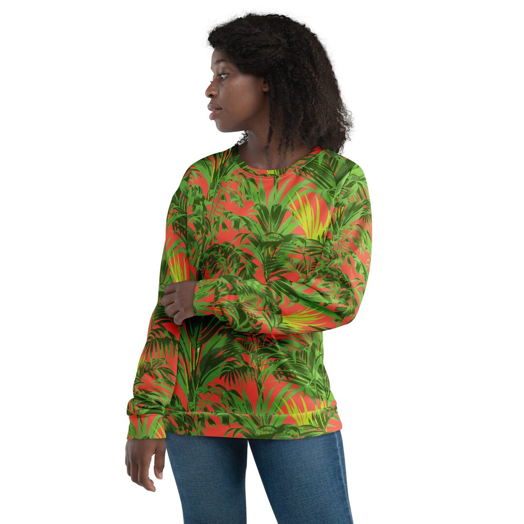 Tropic Palms Sweater - Etsy