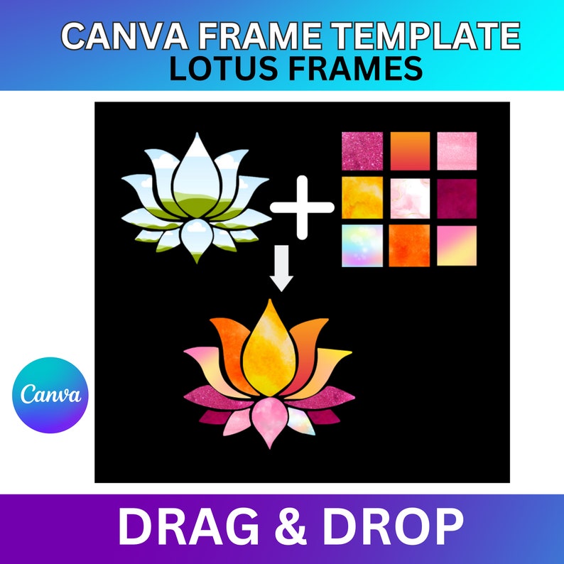 Lotus Canva Frame Templates Canva Frames Lotus Png Meditation PNG Hindu ...