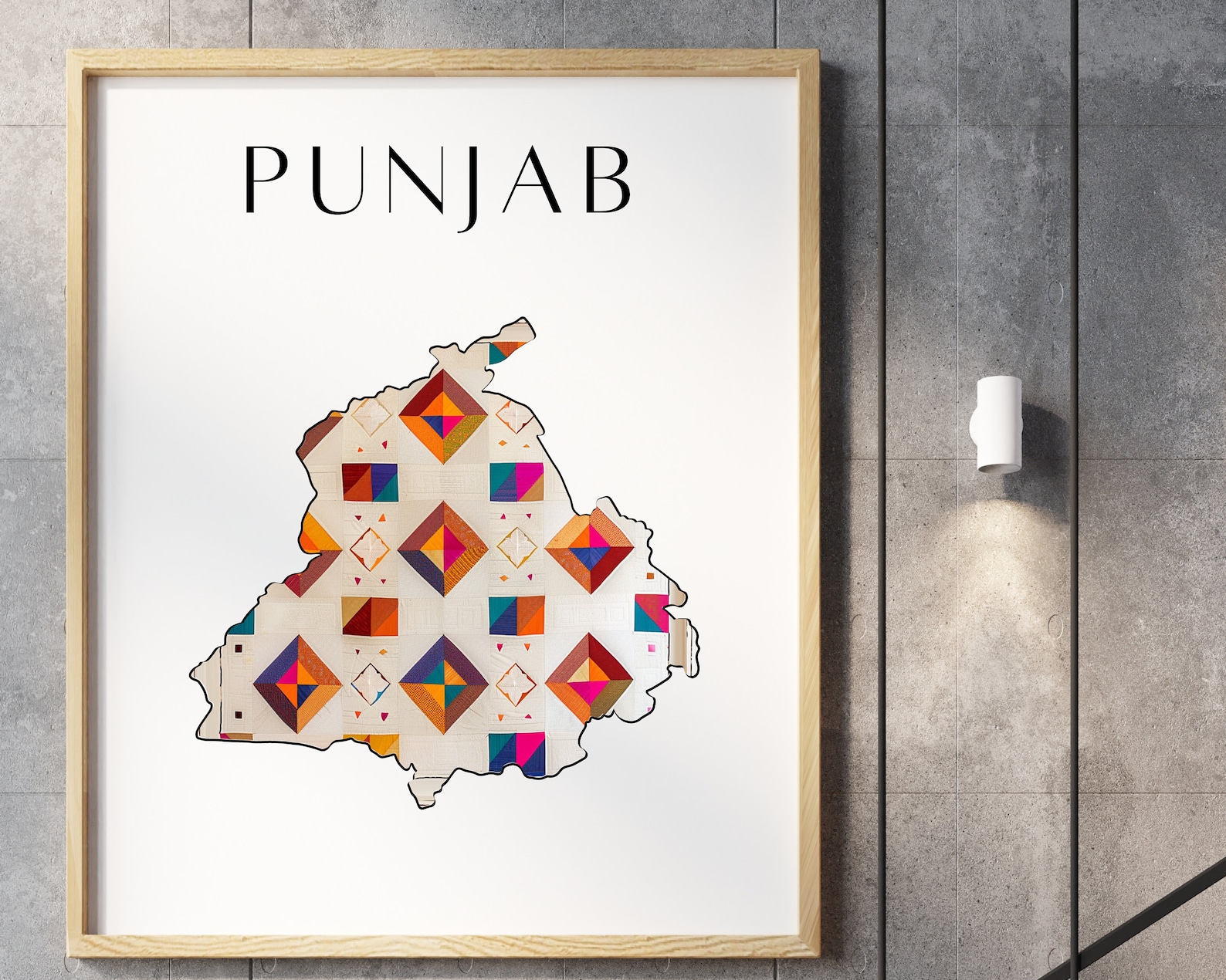 Vintage Punjab Map Print Punjab Map Sikh Gift Idea Indian Gift Punjab ...