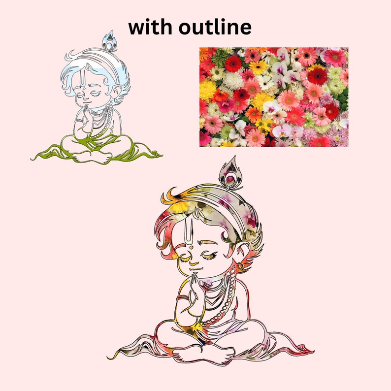 Little Krishna CANVA Frame Templates Canva Drag and Drop Frames Hindu ...