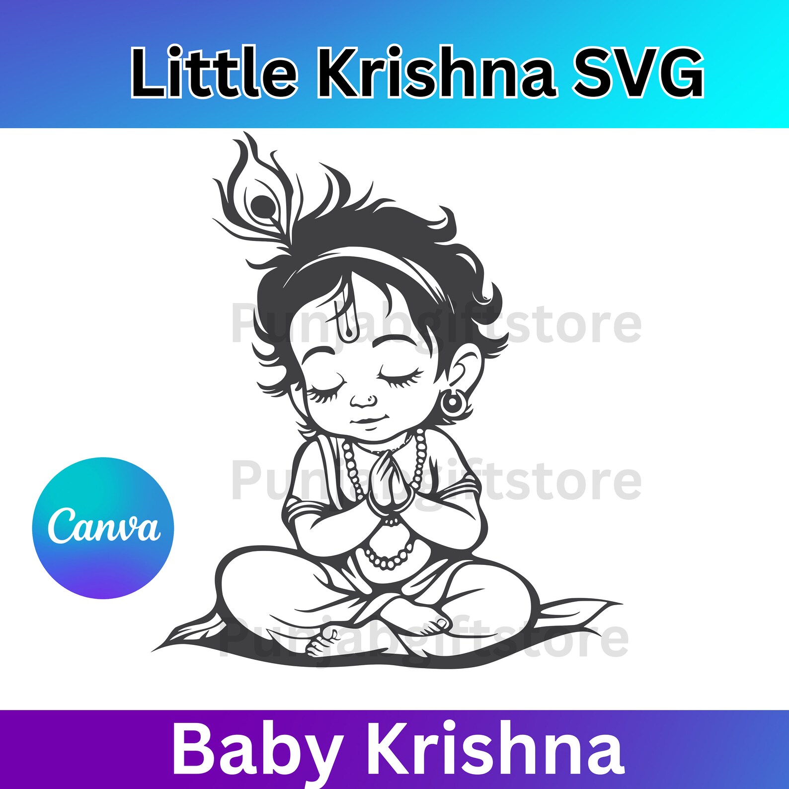 Little Krishna CUT File Lord Krishna SVG File, Krishna Svg, SVG File ...