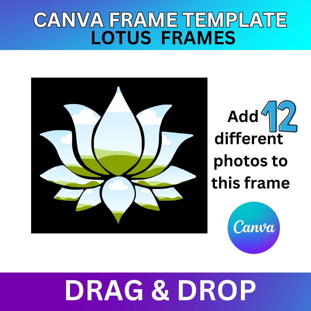 Lotus Canva Frame Templates Canva Frames Lotus Png Meditation PNG Hindu ...