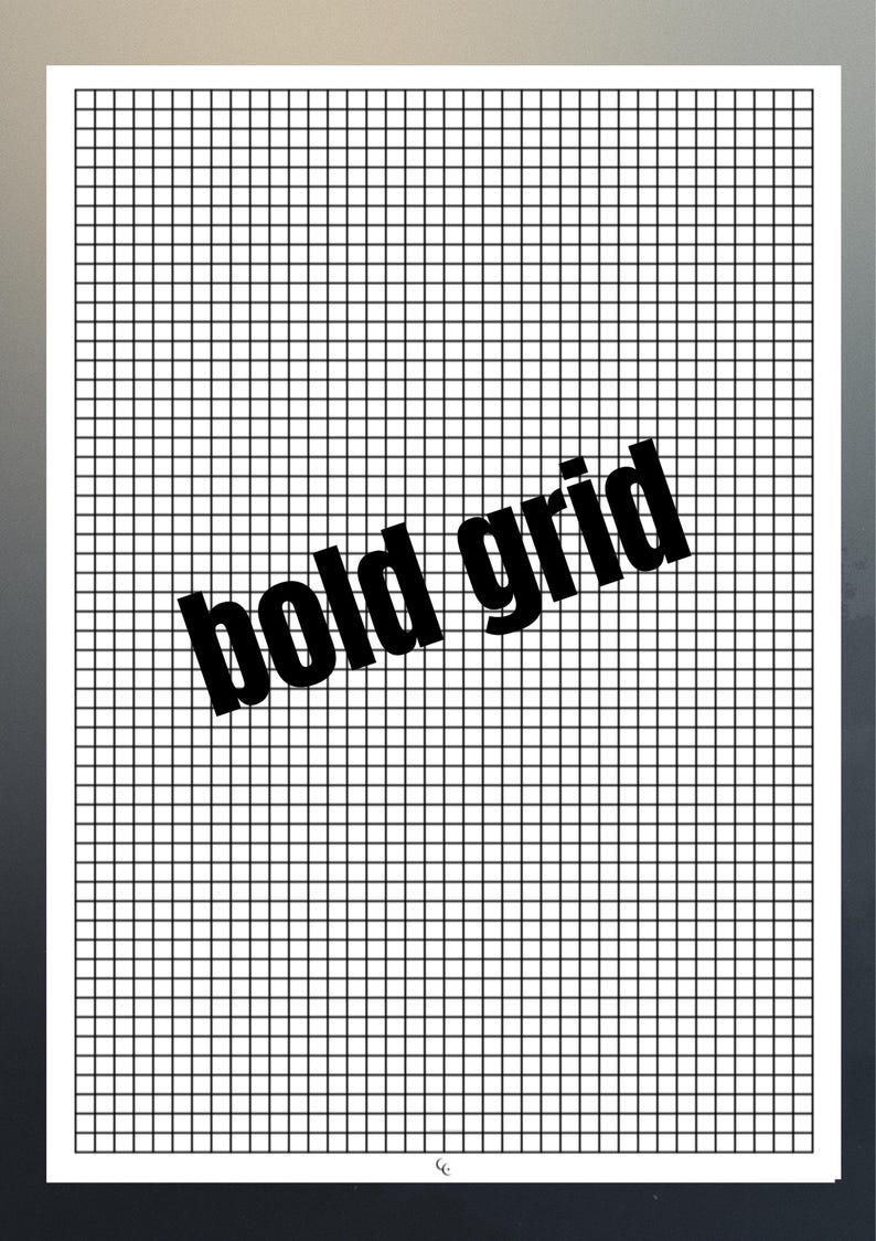 A4 Grid Paper Printable, Thin & Bold Grids (digital Download), Practice ...