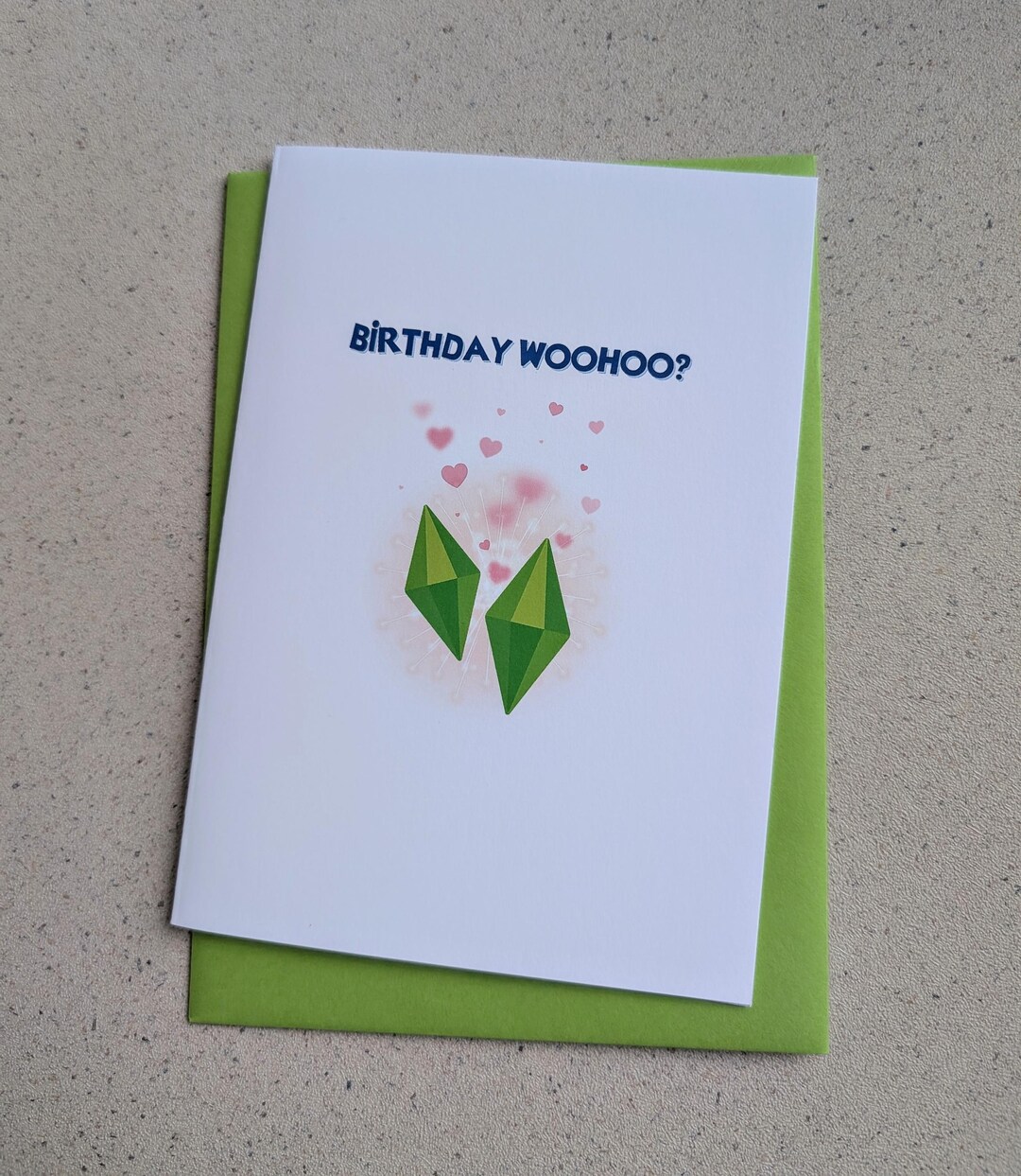 Funny Sims Inspired Birthday Card: Gamer Woohoo Card, Mood Romantic - Etsy
