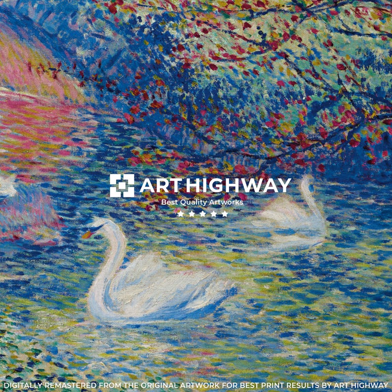 Vintage Swans in Central Park Painting by Theodore Earl Butler (digital ...