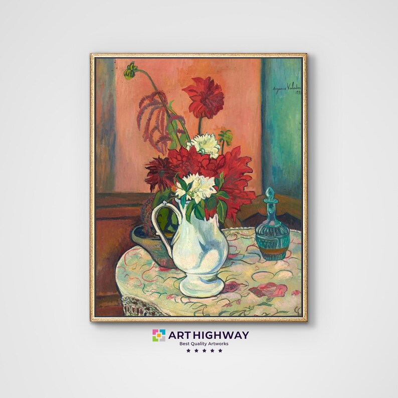Suzanne Valadon Floral Still Life Painting: Vintage Impressionism Art ...