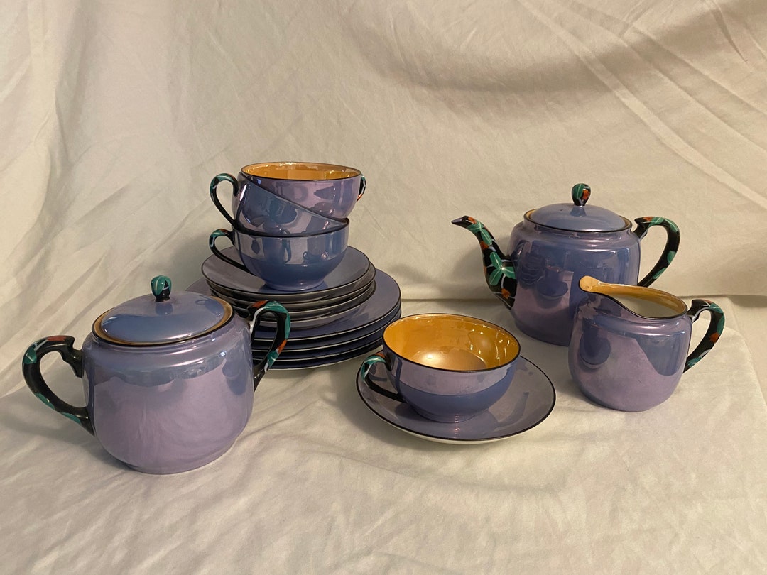 Hand Painted 16 Piece Noritake Tea Set made in Japan - Etsy