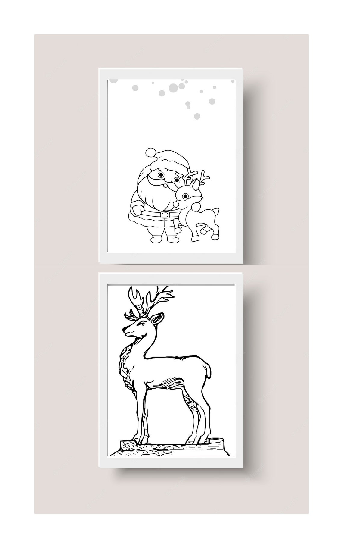 Christmas Coloring Book-template Designs-digital Art-printable - Etsy