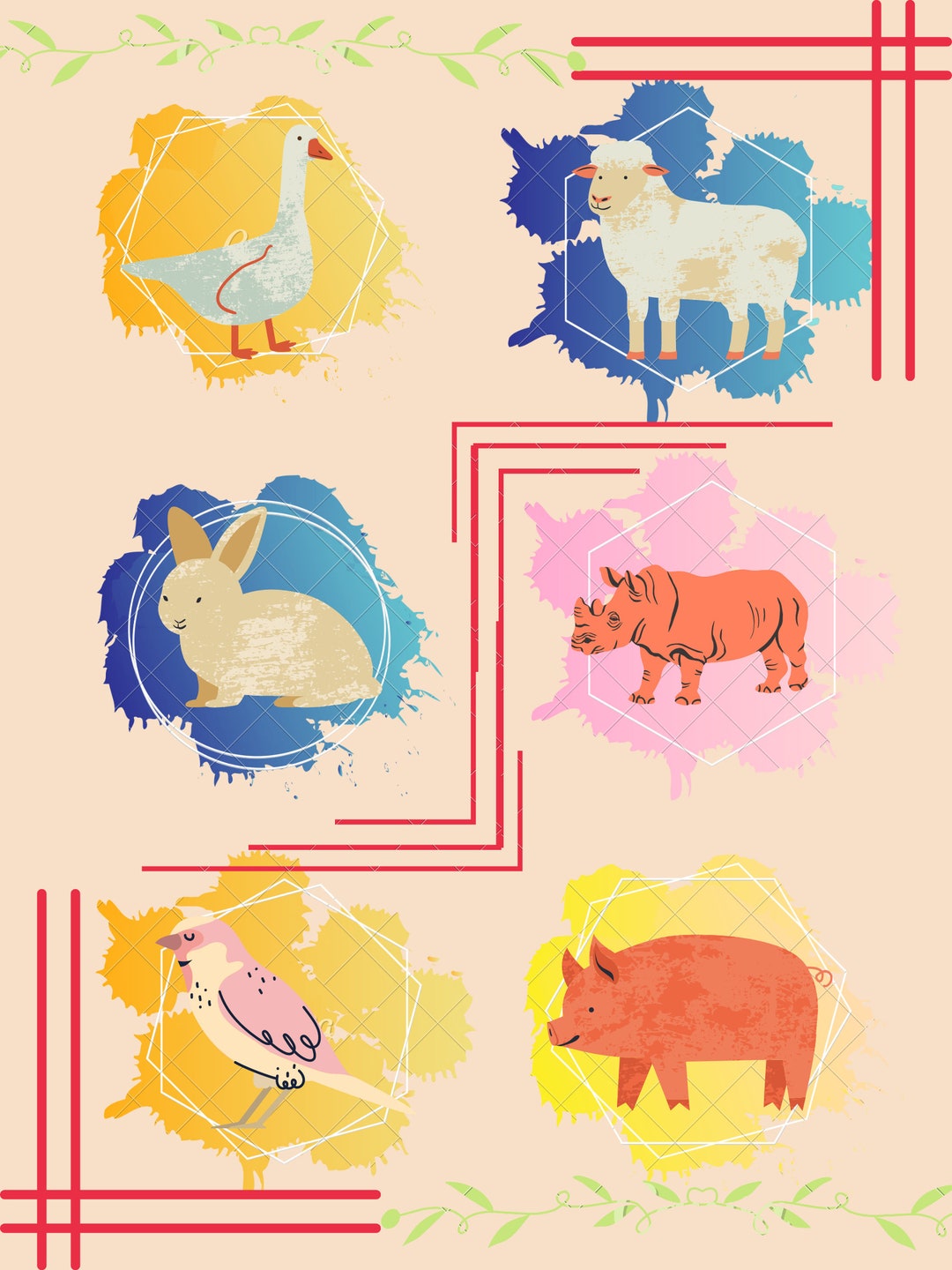 Animal Prints-downloadable and Printable-kids Prints - Etsy