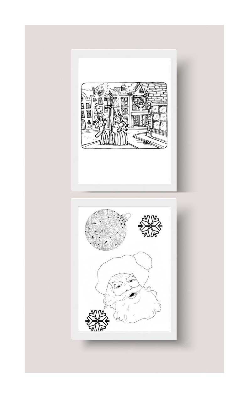Christmas Coloring Book-template Designs-digital Art-printable - Etsy