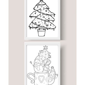 Christmas Coloring Book-template Designs-digital Art-printable - Etsy