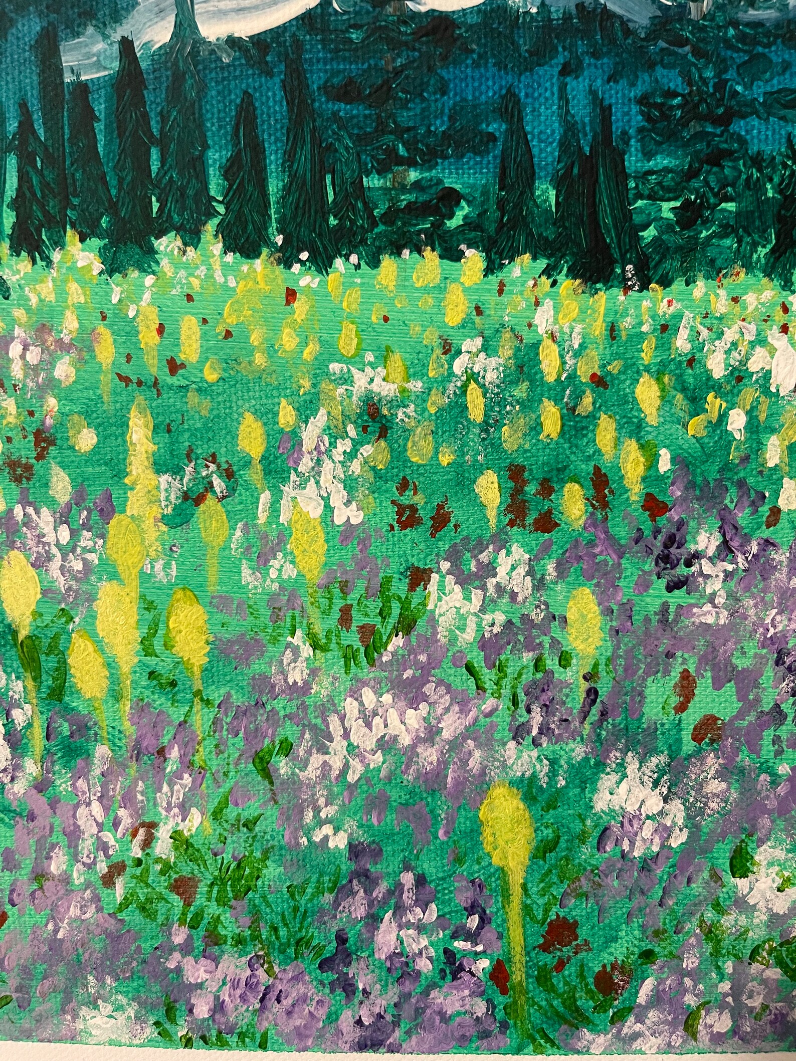 Acrylic Painting, Wall Art, Forest Scene Painting, Mt. Painting - Etsy