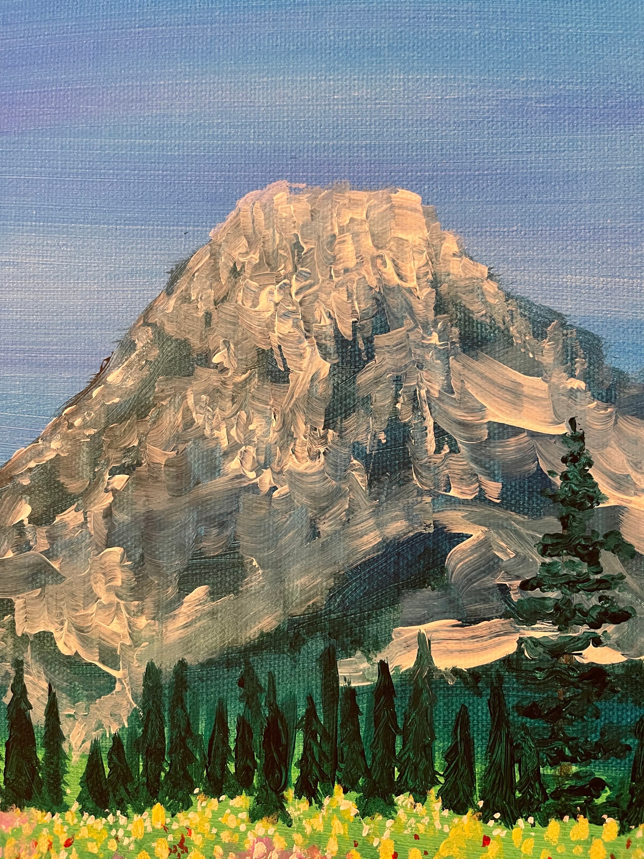 Acrylic Painting, Wall Art, Forest Scene Painting, Mt. Painting - Etsy